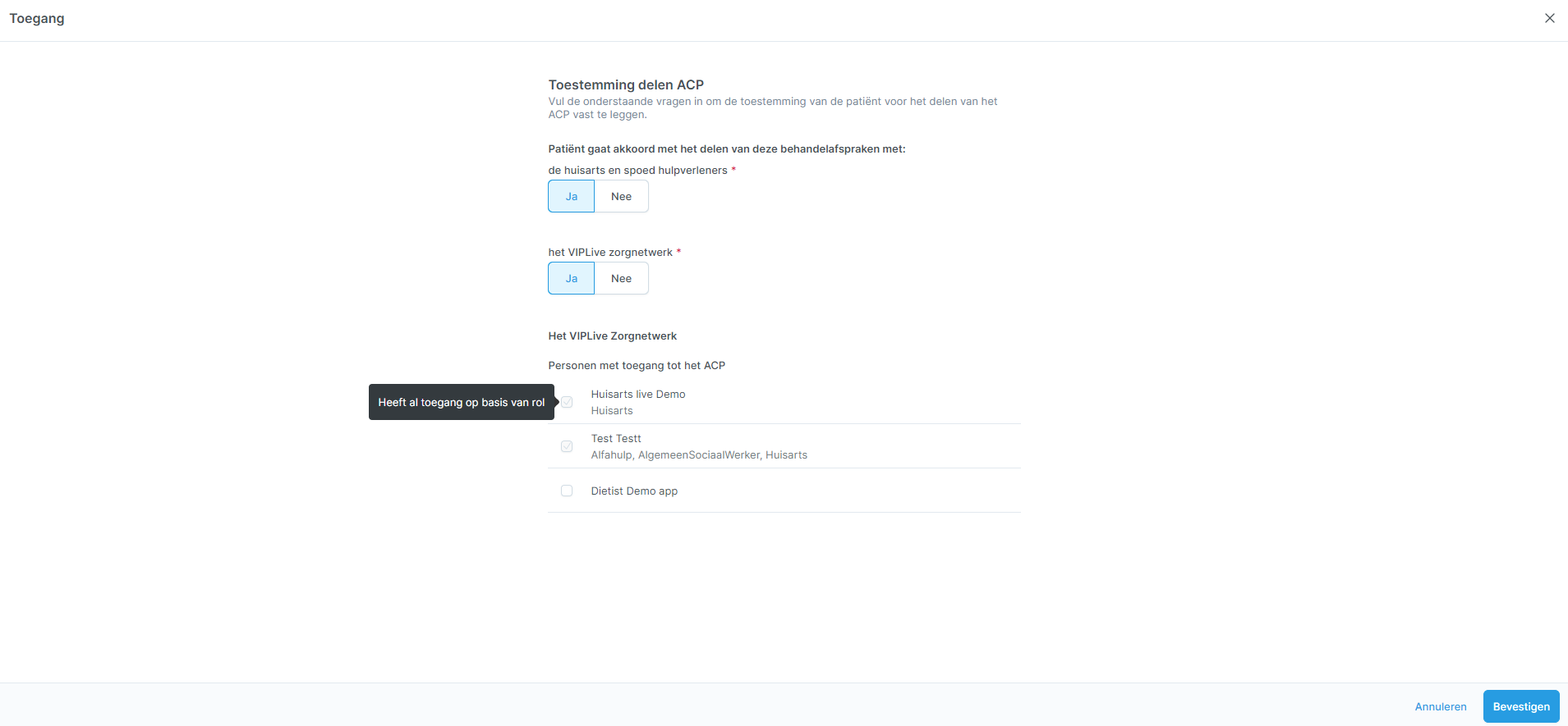 ACP delen met ketenpartners uit het zorgnetwerk – VIPLive Support